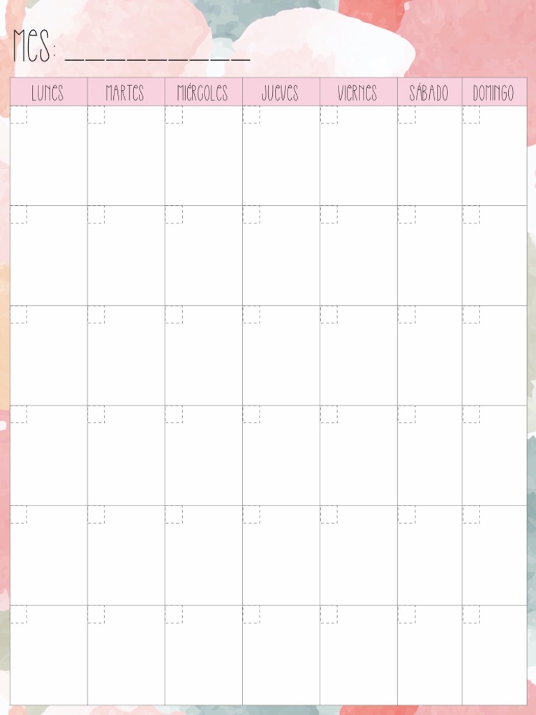 Calendarios sin mes colores | PDF