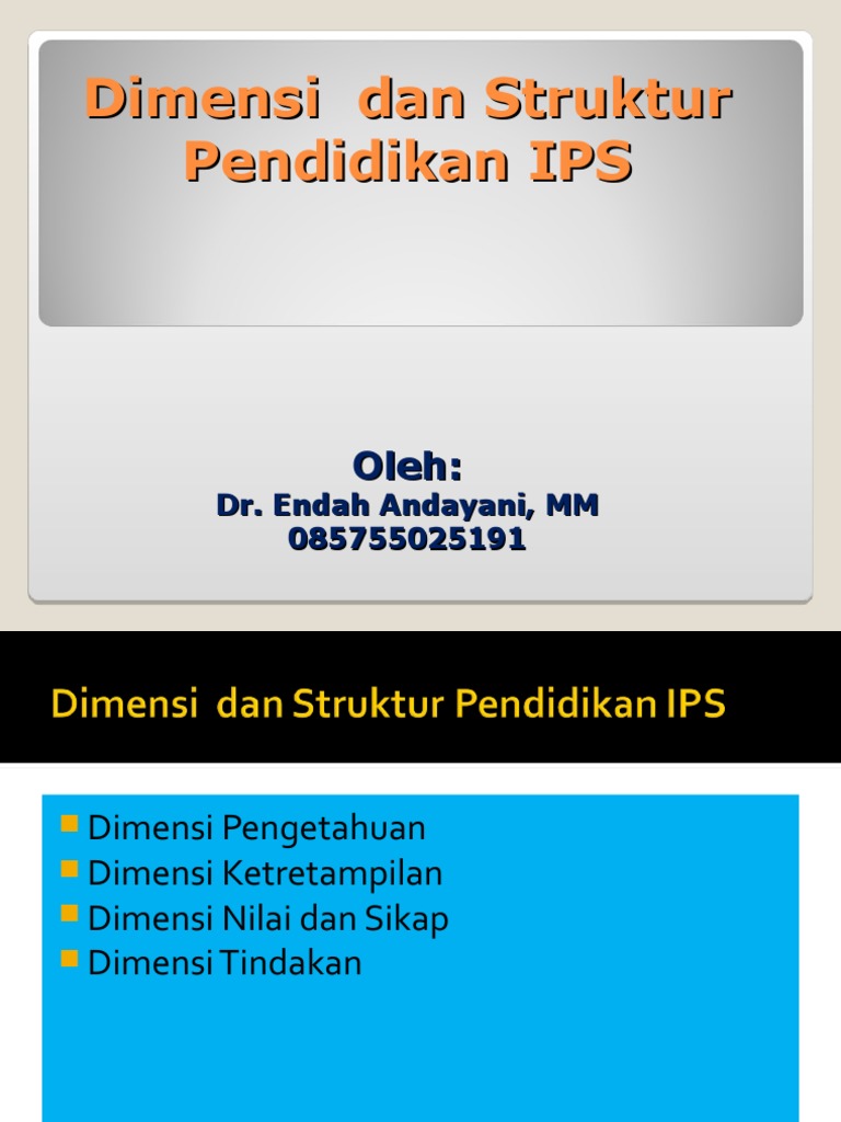 Pertemuan 3 Dimensi Dan Struktur Pend IPS | PDF