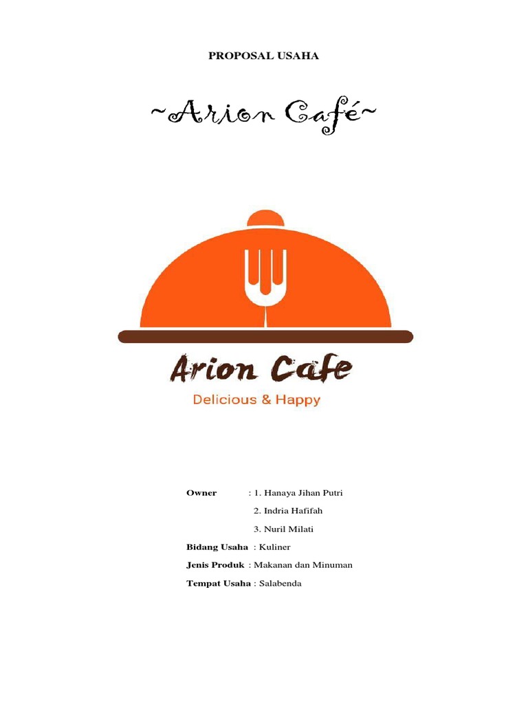 Proposal Usaha Arion Cafe | PDF