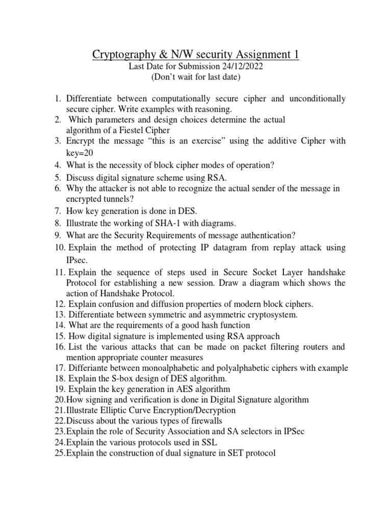 Cryptography & Network Security Guide | PDF