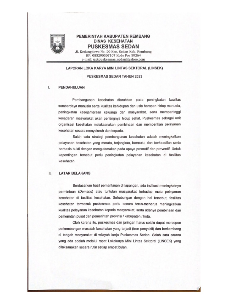 Notulen & Dokumentasi Linsek 2023 | PDF