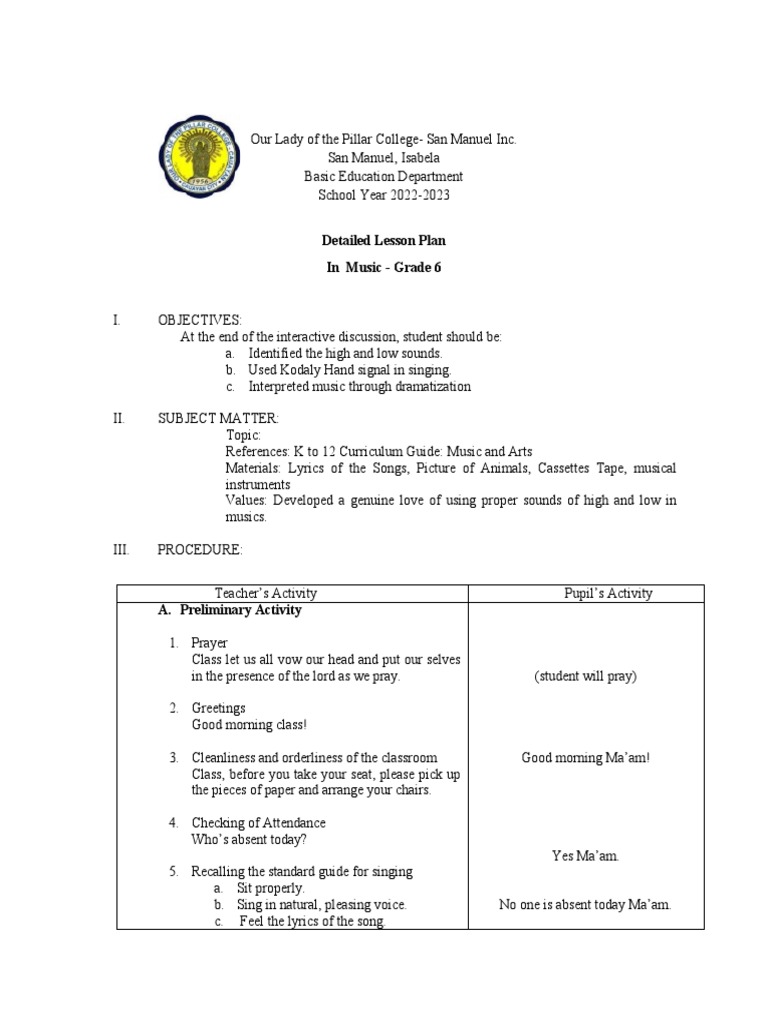 DLP Sample | PDF | Language Arts & Discipline