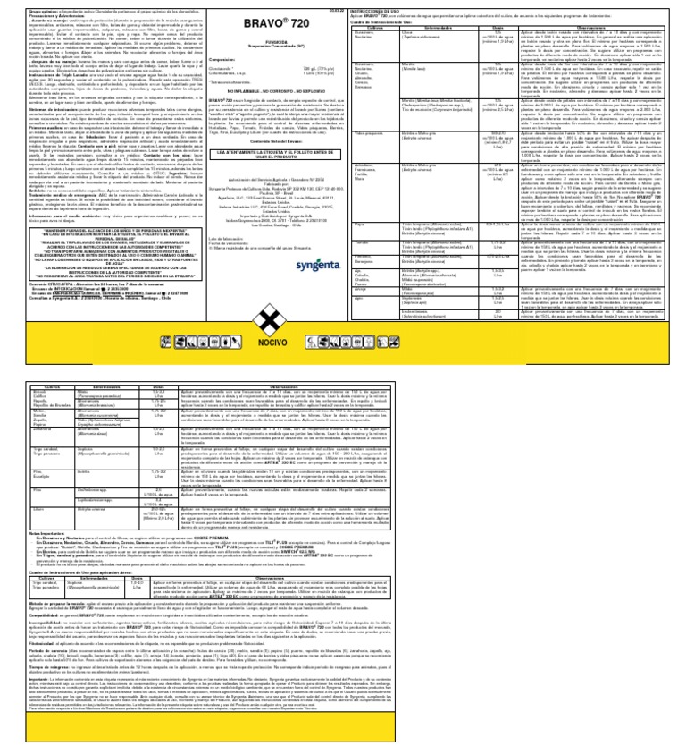 Etiqueta Bravo | PDF | Agua | Alimentos
