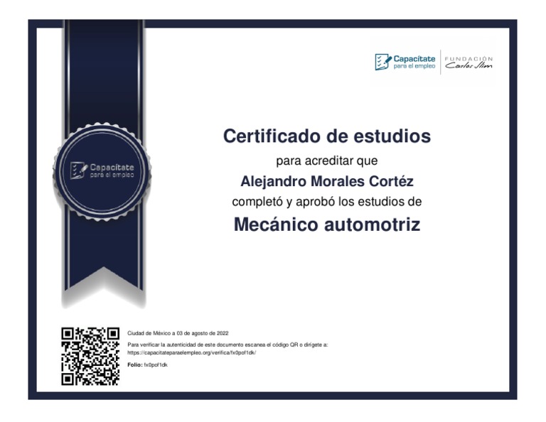 CERTIFICADO CAPACITATE | PDF