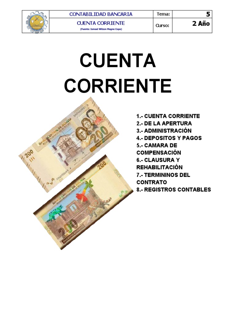 Cuenta Corriente | PDF | Bancos | Cheque