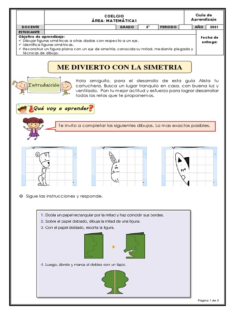 5 Me Divierto Con La Simetría | PDF | Simetría | Geometría euclidiana