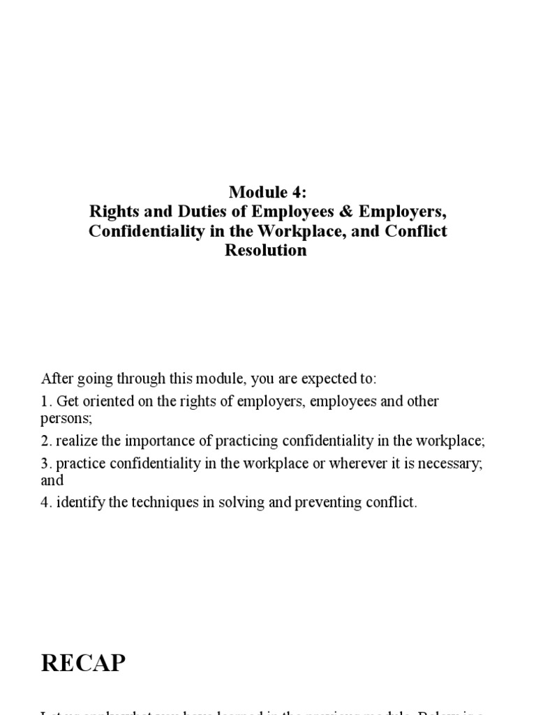 Module 4 | PDF | Occupational Safety And Health | Employment