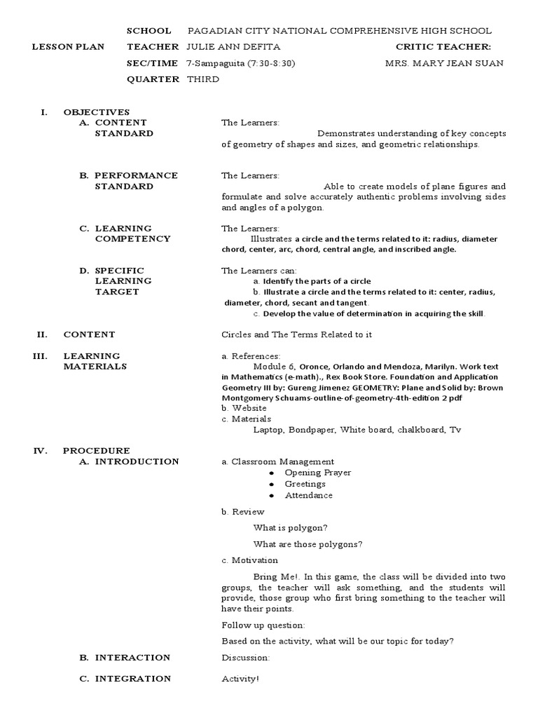 LP 7 | PDF | Circle | Geometry