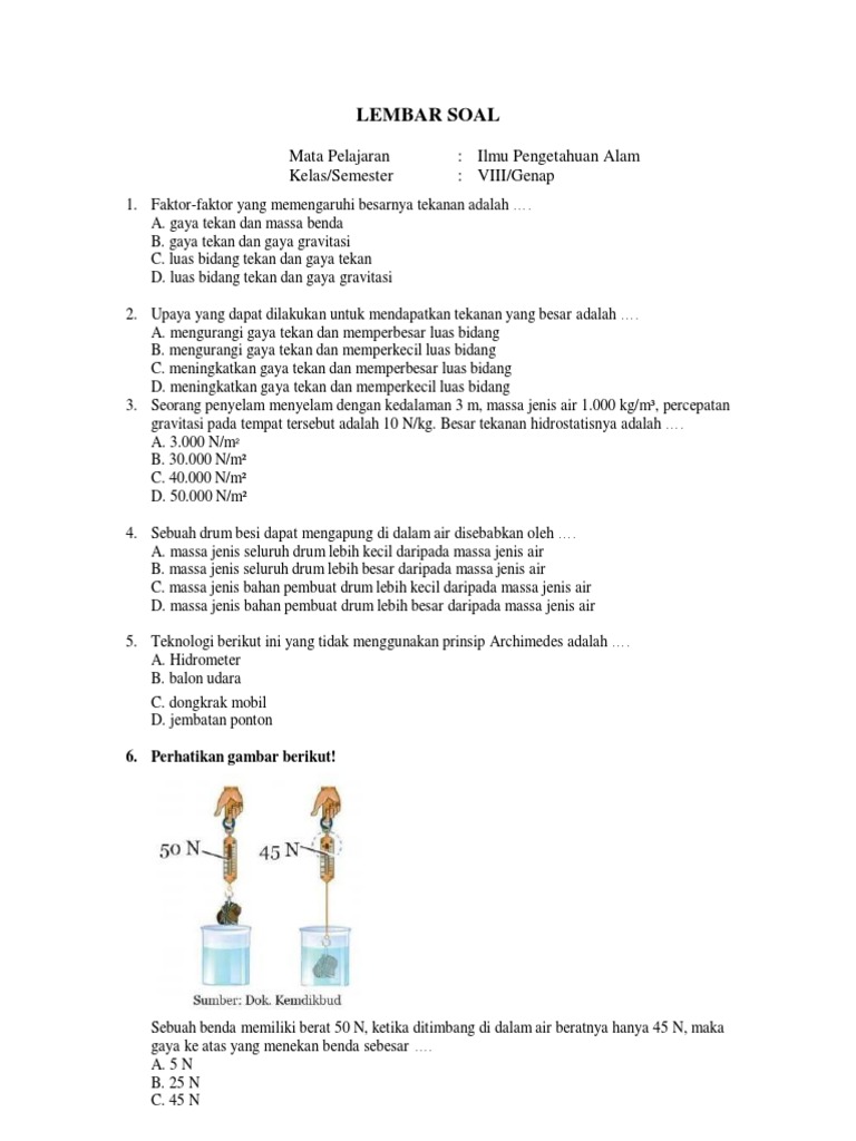 Soal IPA Kelas 8 Semester 2 | PDF | Ilmu Sosial