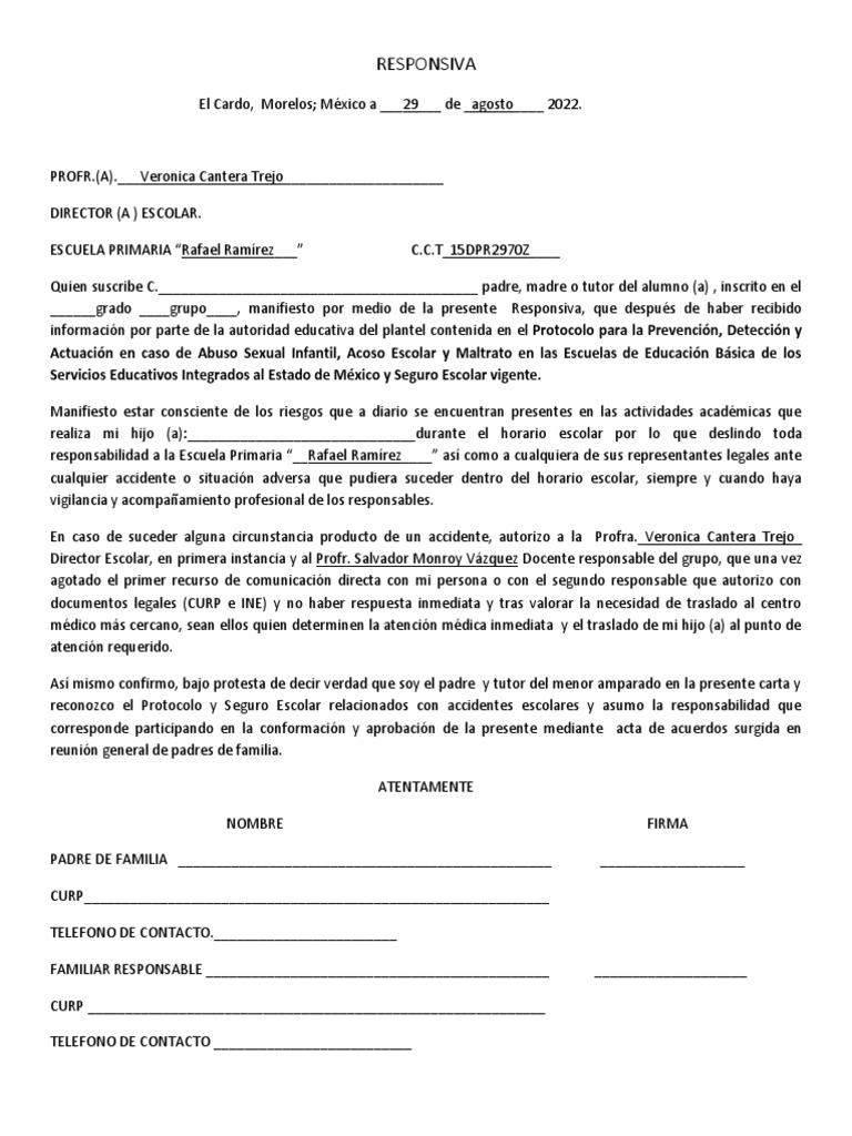 Responsi Va | PDF | Educación primaria | Abuso infantil