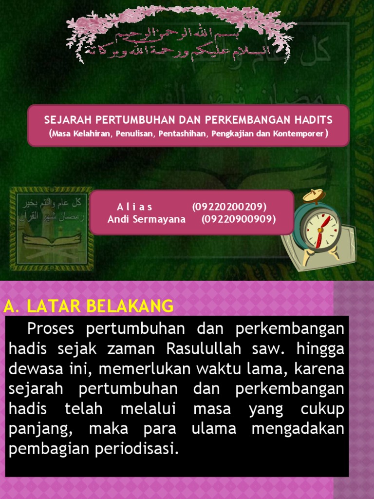 Sejarah Pertumbuhan dan Perkembangan Hadis | PDF | Ilmu Sosial | Sejarah