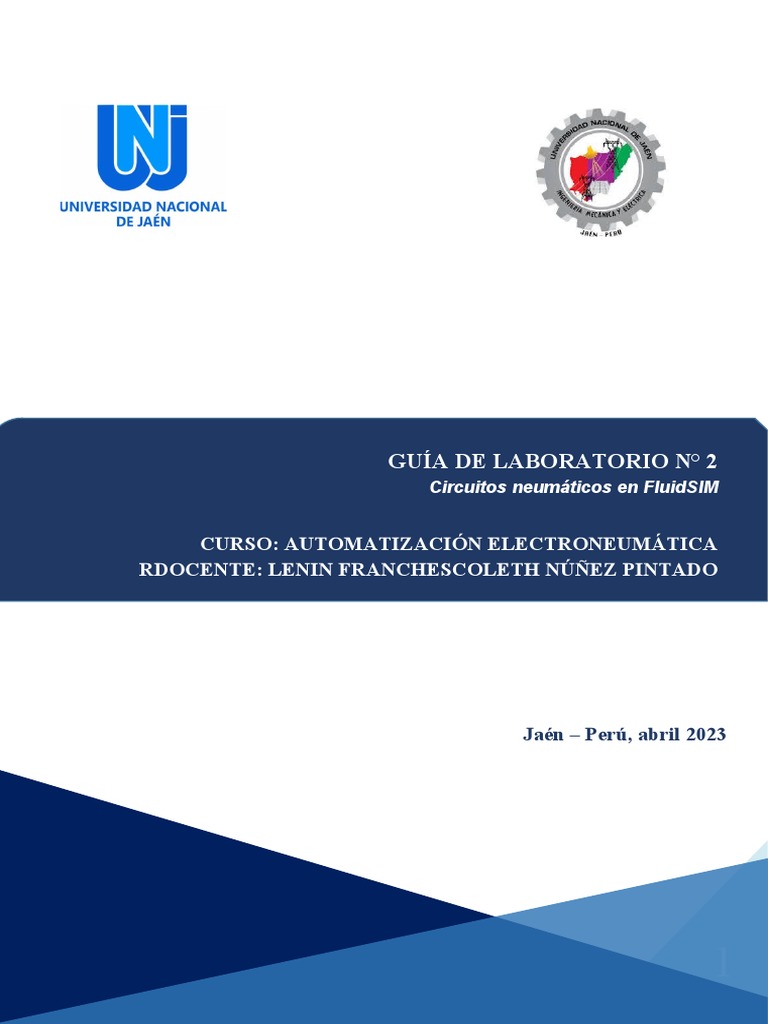Guia de Laboratorio 2 AE - 2023-1 - Circuitos Neumaticos en FluidSIM | Descargar gratis PDF ...
