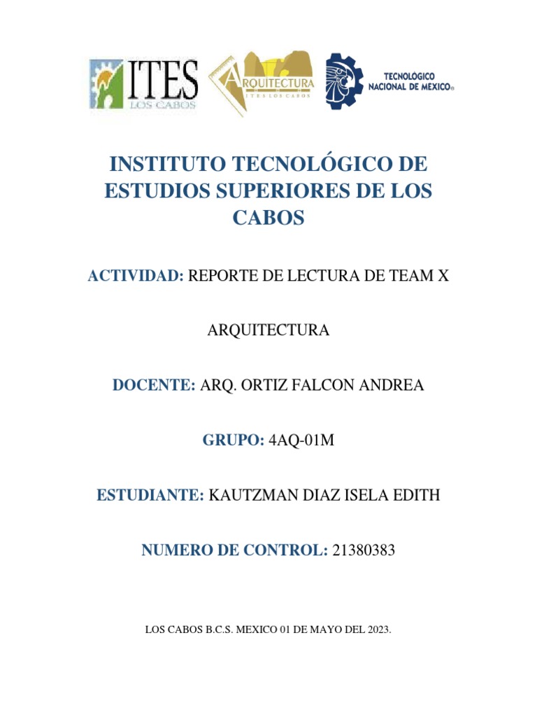 Reporte de Lectura de Team X | PDF | Arquitecto | Modernidad