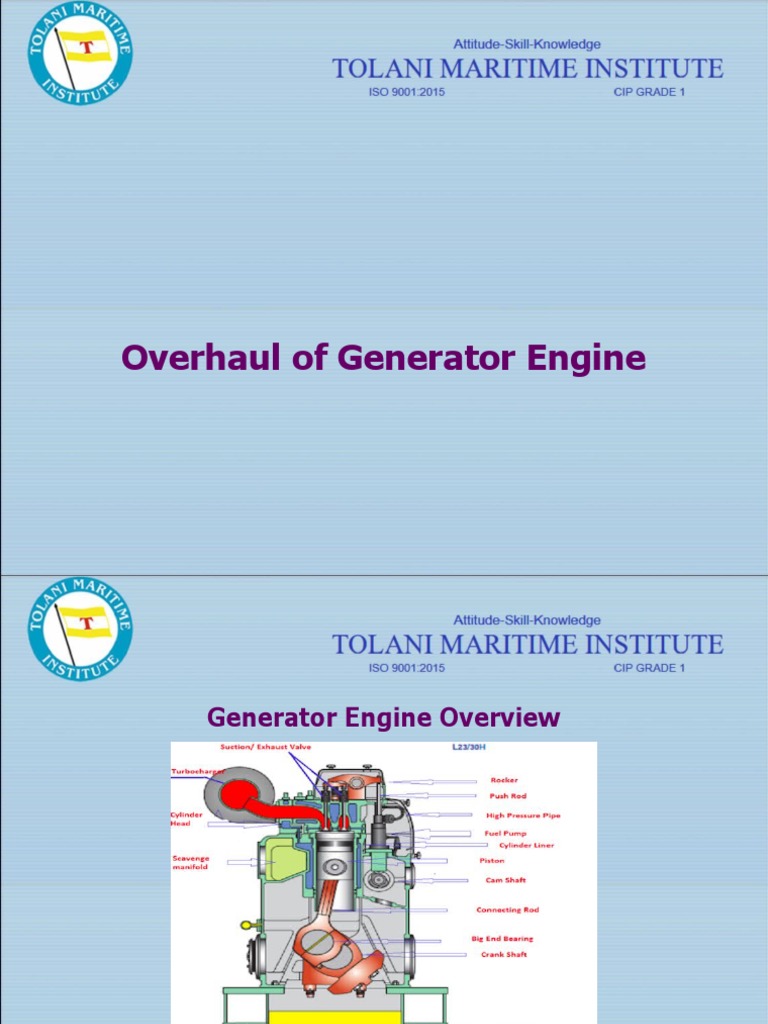 Generator Engine Overhaul Procedures | PDF | Internal Combustion Engine ...