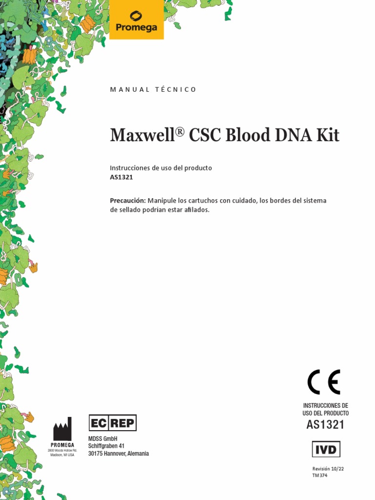 Maxwell CSC Blood Dna Kit Protocol | PDF | Reacción en cadena de la ...