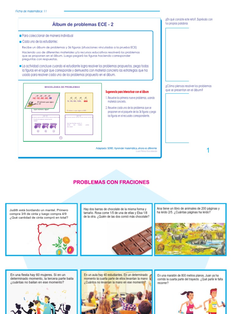 Álbum de Problemas Ece 2-Ficha 11 | PDF