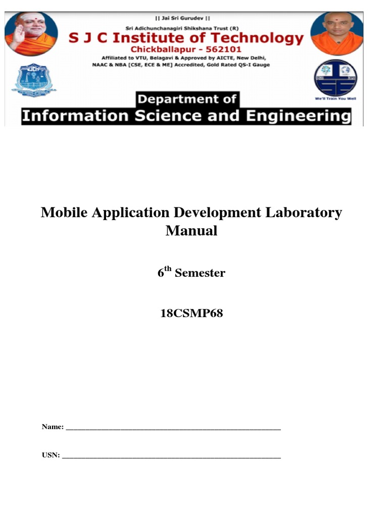 Mad Lab Manual 18csmp68 1 | Download Free PDF | Android (Operating System) | Science