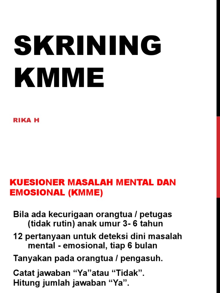 Skrining KMME | PDF