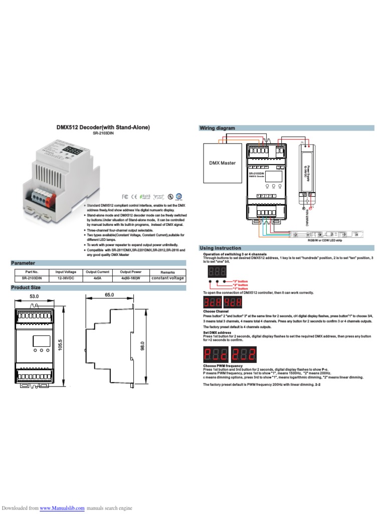 SR 2103 Din | PDF | Power Supply | Computing