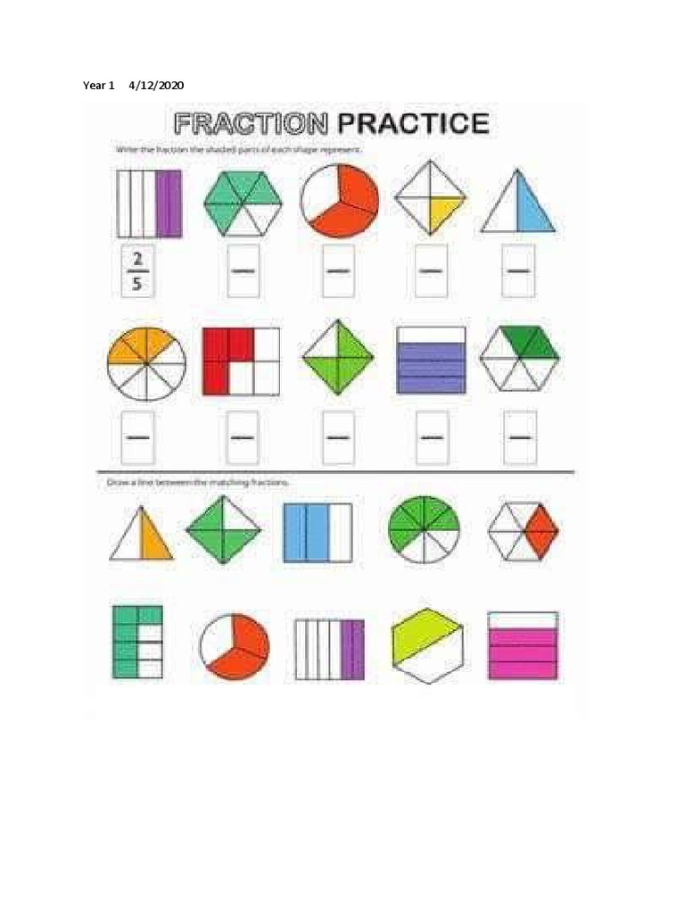 Fraction Year 1 | PDF