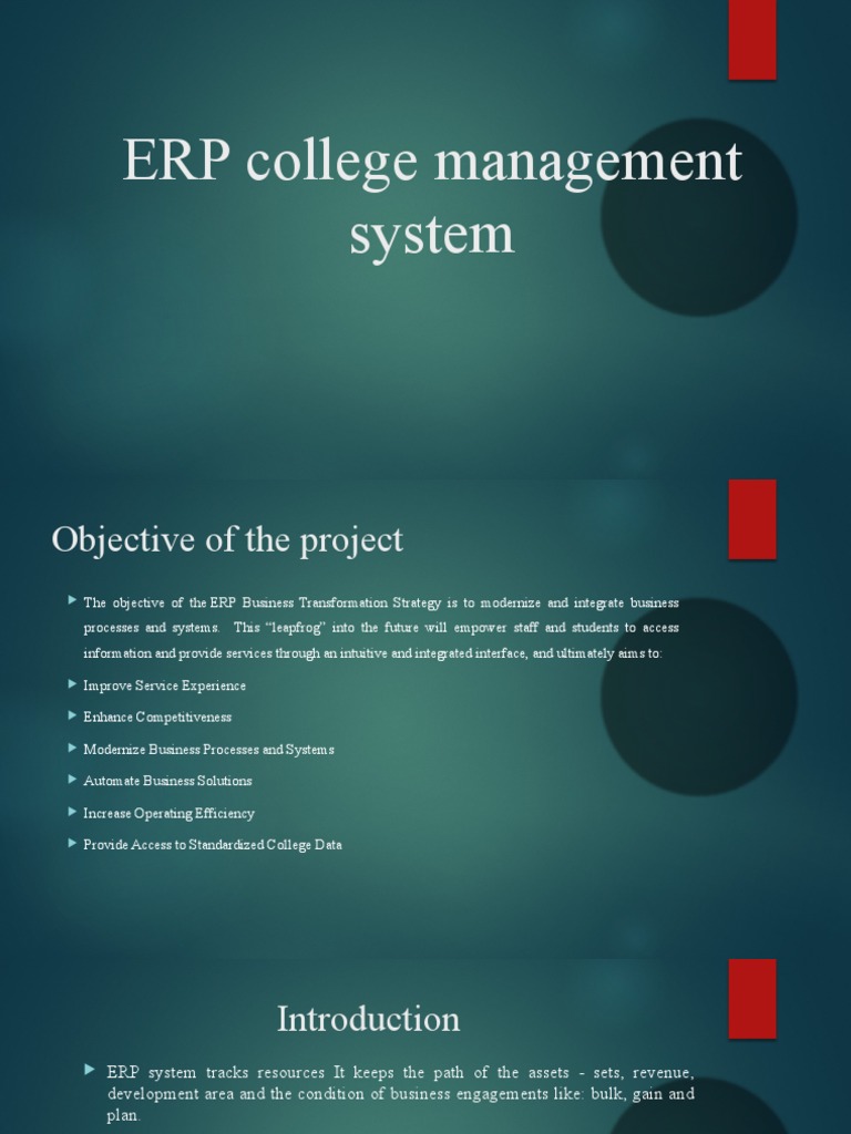 ERP College Managent System | PDF | Enterprise Resource Planning ...