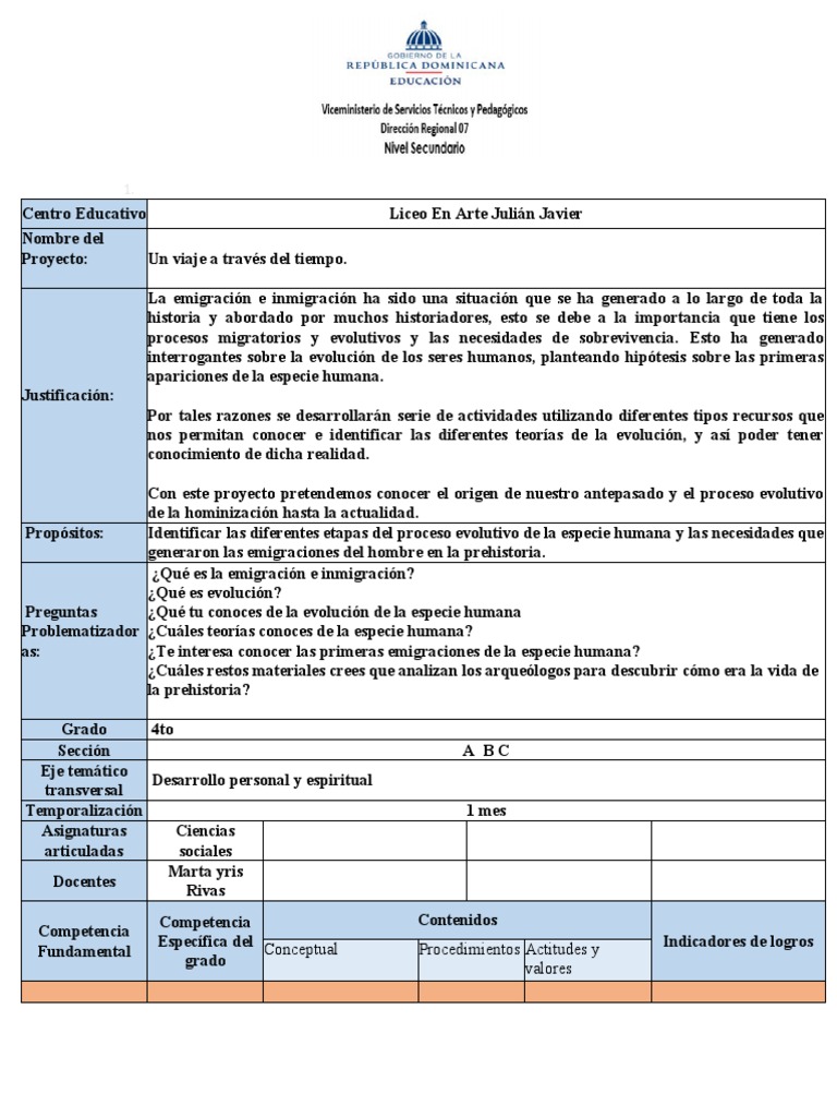 Mini Proyecto Un Viaje A Travez Del Tiempo | PDF | Historia antigua ...