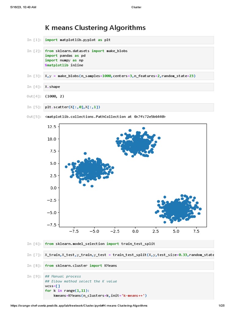 Cluster Algorithm | PDF | Computer Programming | Information Science