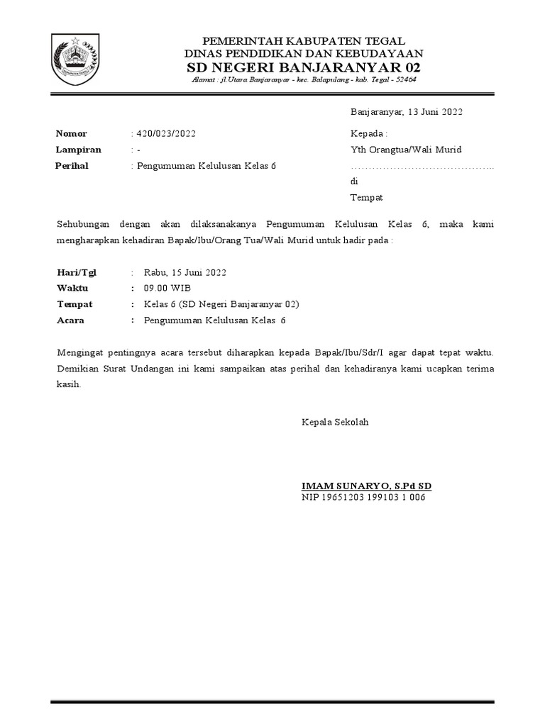 Surat Kelulusan | PDF