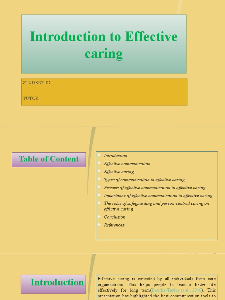 Effective Communication in Caring | PDF | Communication | Health Care