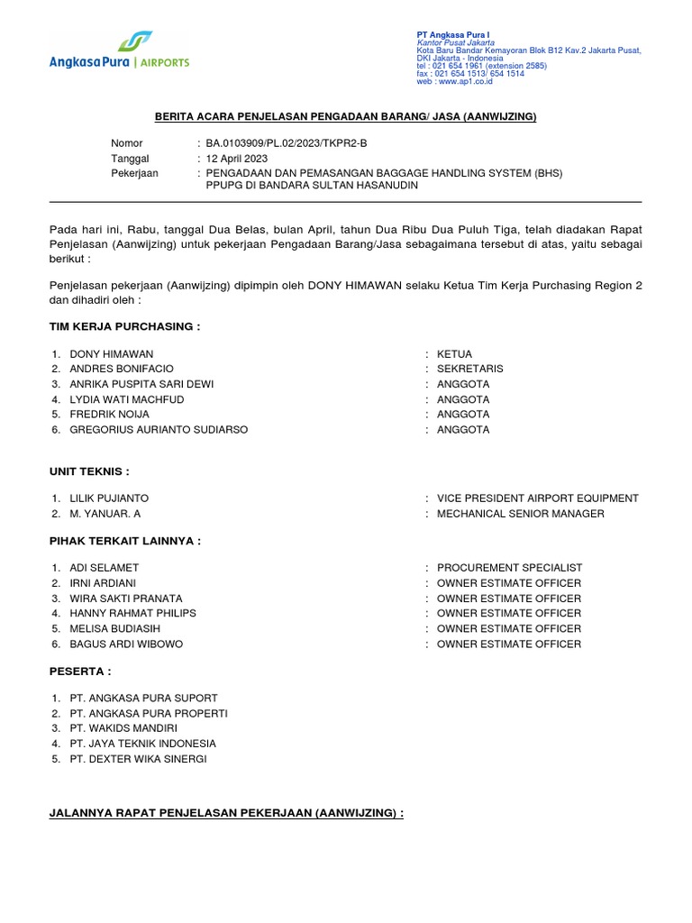 Ba Aanwijzing Draft | PDF