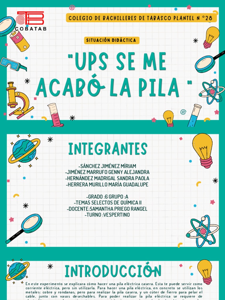 Situación Didáctica - Ups Se Me Acabó La Pila | PDF