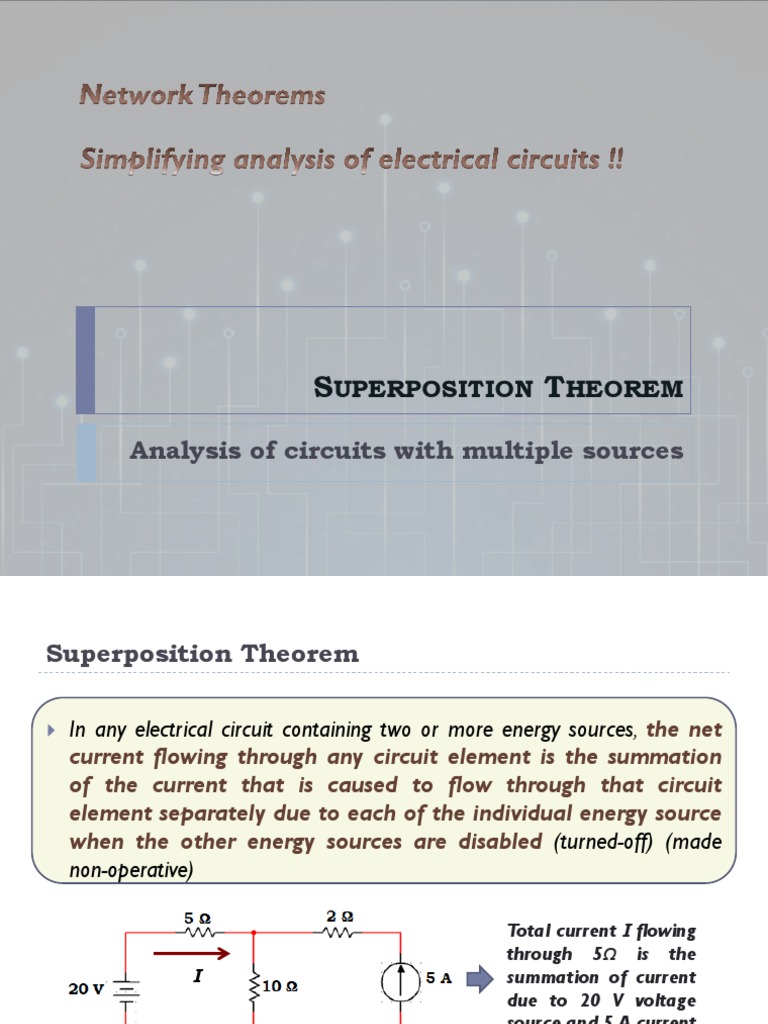 BCT Lecture7 8 Superposition Theorem | PDF | Electrical Network | Voltage