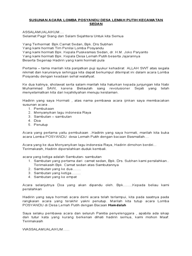 Susunan Acara Pdf 