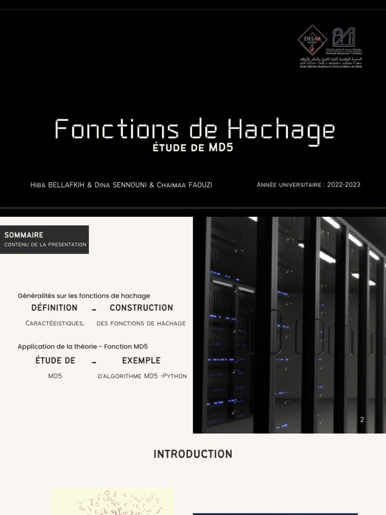 Fonctions de Hachage - Etude de MD5 | PDF