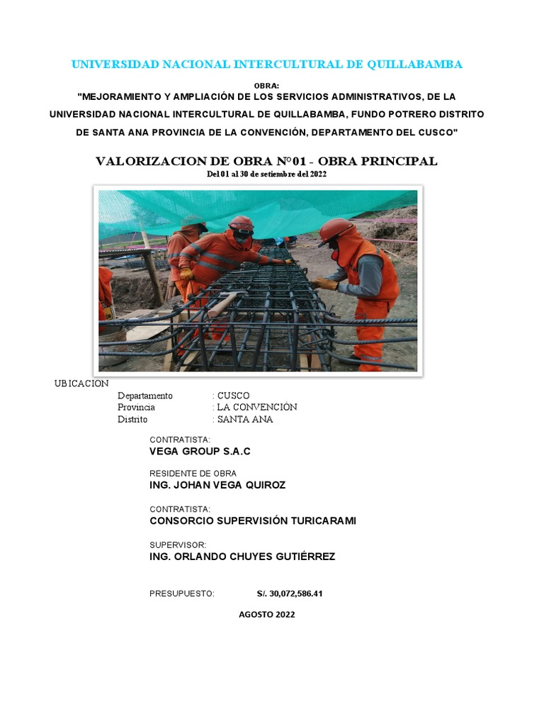 Valorización N°01 AGOST. 2022 | PDF