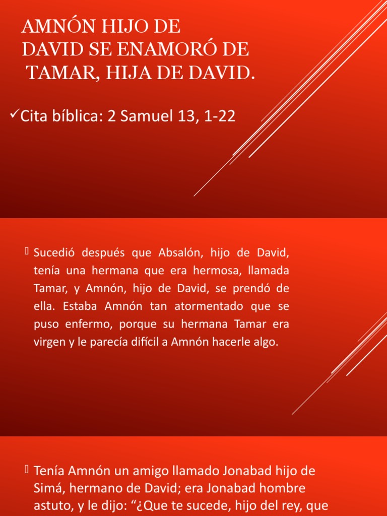 Amon y Tamar | PDF | Violación | David