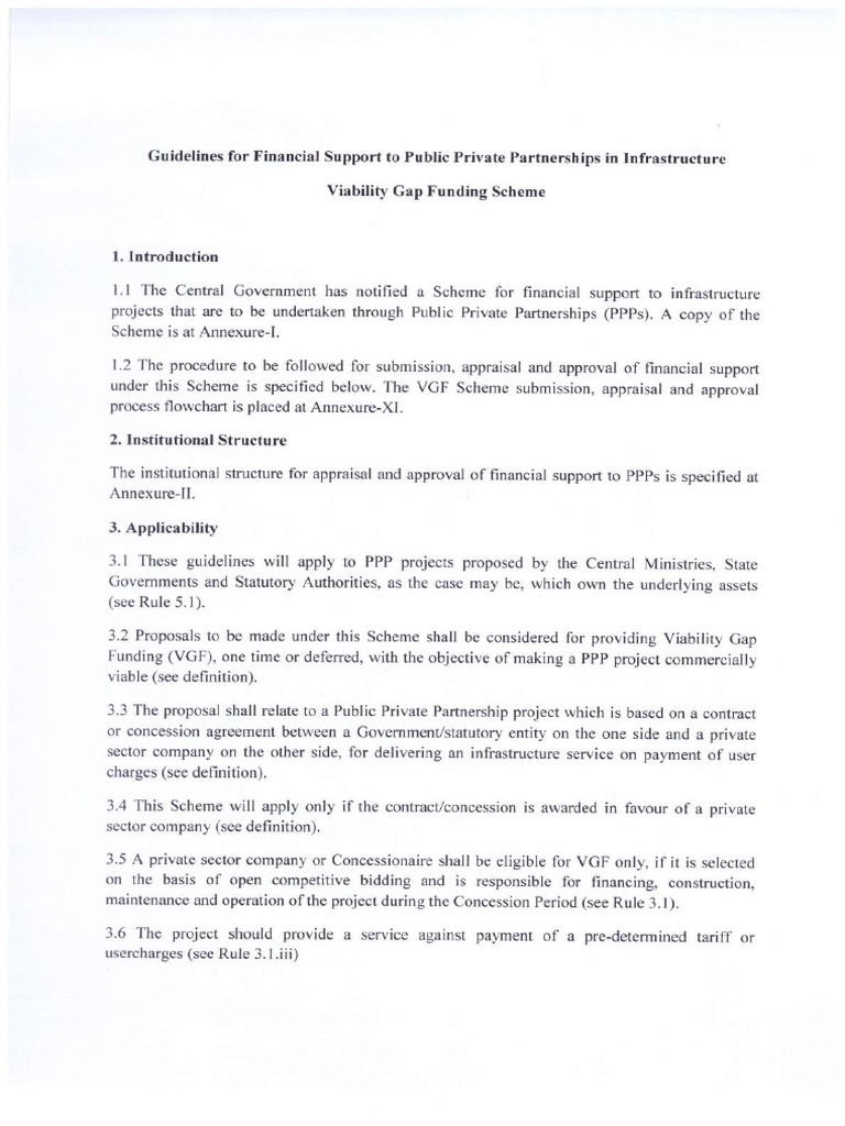 Scan Of Revamped Vgf Guidelines Alongwith All Annexures Compressed Pdf