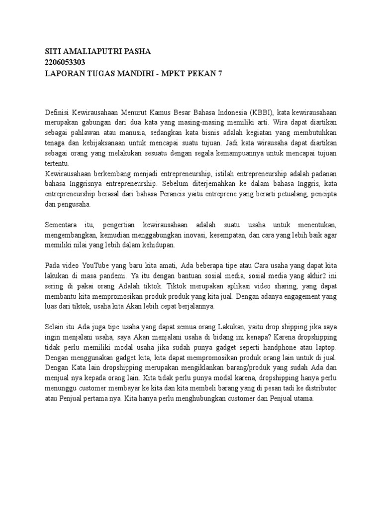 LTM MPKT PEKAN 7 - Siti Amaliaputri Pasha | PDF