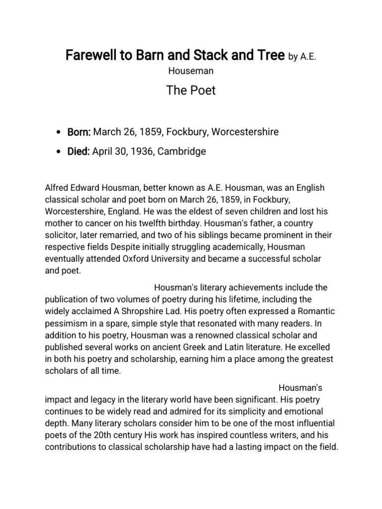 Farewell To Barn and Stack and Tree 2 | PDF