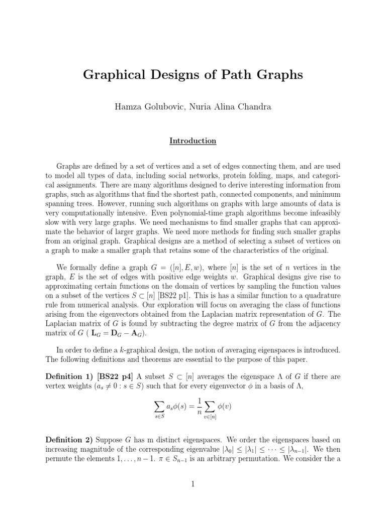 Roughdraft 3 | PDF | Eigenvalues And Eigenvectors | Graph Theory