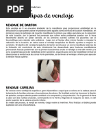 Guía de Tipos de Vendaje en Enfermería | PDF