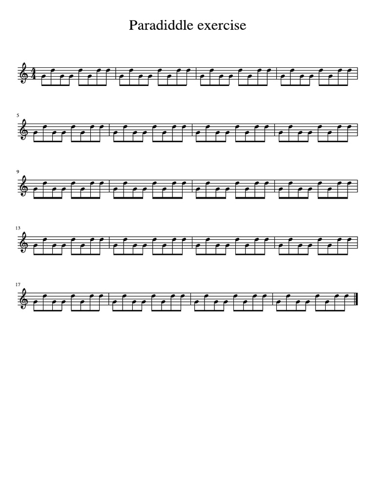 Paradiddles in G | PDF