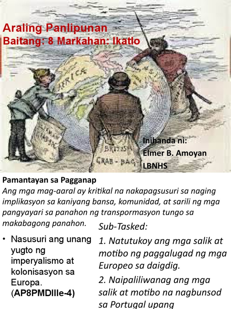 Unang Yugto NG Kolonyalismo - pptx1 | PDF