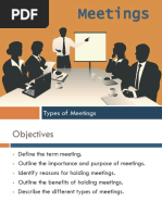 Types and Features of Meetings | PDF | Agenda (Meeting) | Business