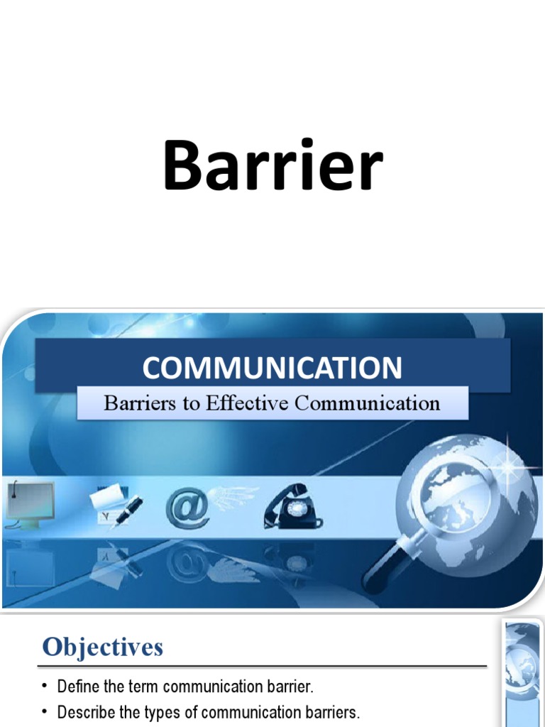 02 - Barriers To Effective Communication | PDF | Communication | Perception