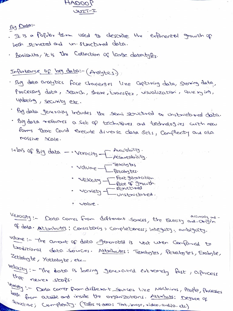 Hadoop Notes 1 Pdf 