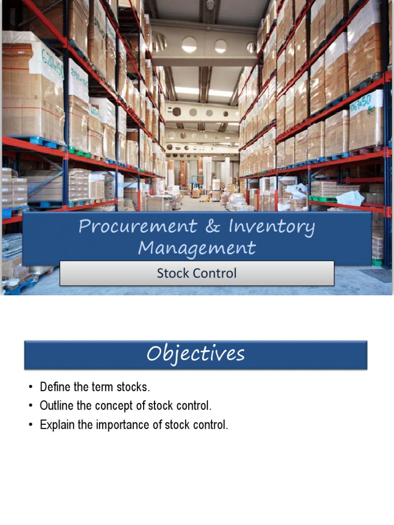 06 - Importance of Stock Control | PDF | Supermarket | Inventory