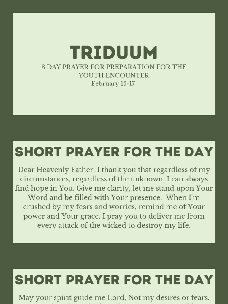 Triduum Prayer | PDF