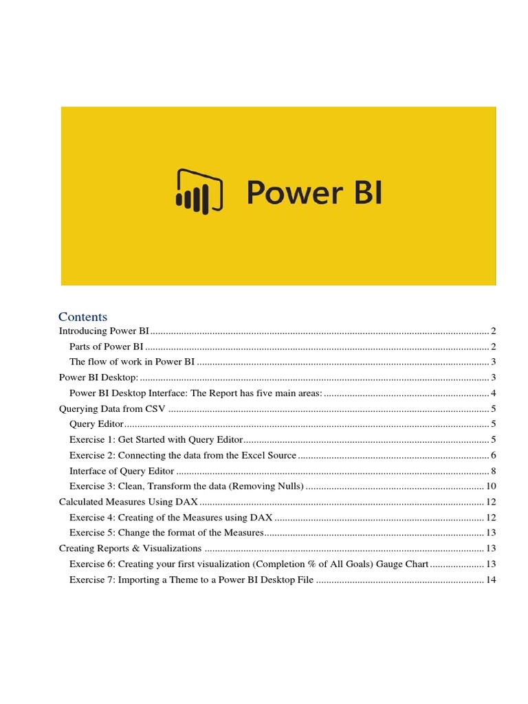 PowerBI Dashboard Training Manual | PDF | Application Software ...
