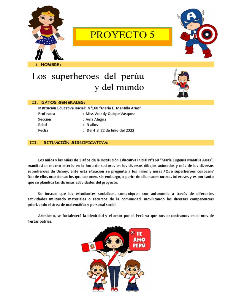 Proyecto 5 - Los Superheroes | PDF